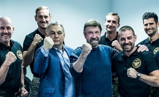 Chuck Norris Visits Fellow 'Street Fighter' Viktor Orban
